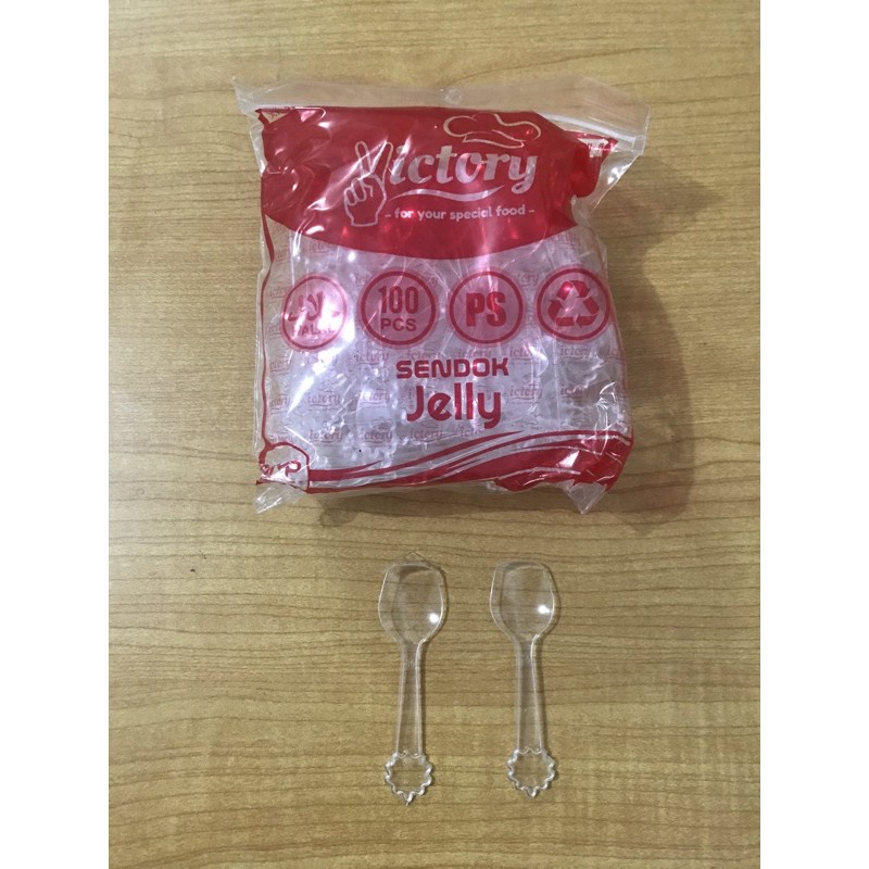 Jual Sendok Pudding Jelly Es Krim isi 100pcs | Benning warna Random ...