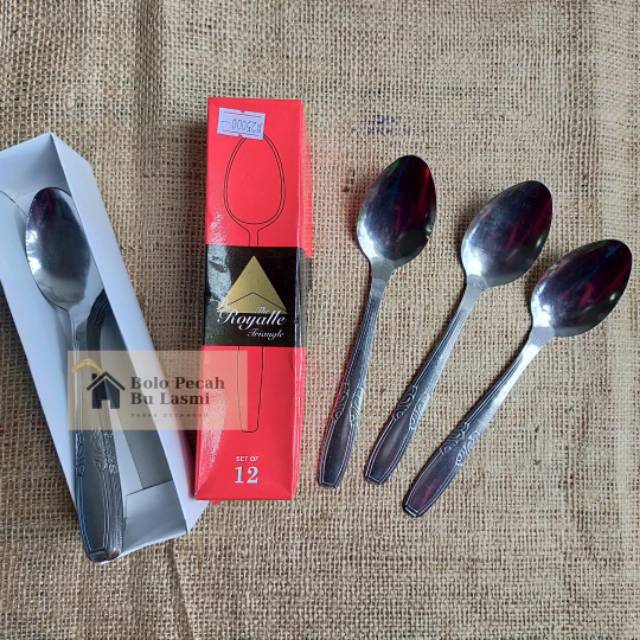 Jual Sendok BOX Stainless 1 Lusin 12 PCS / Sendok Box / Sendok Makan ...
