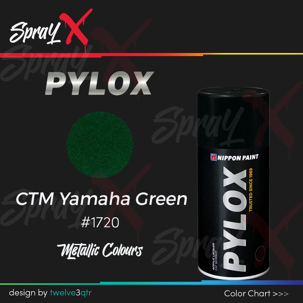 Jual PYLOX METALLIC CTM YAMAHA GREEN 1720 / HIJAU METALIK #1720 300ML ...