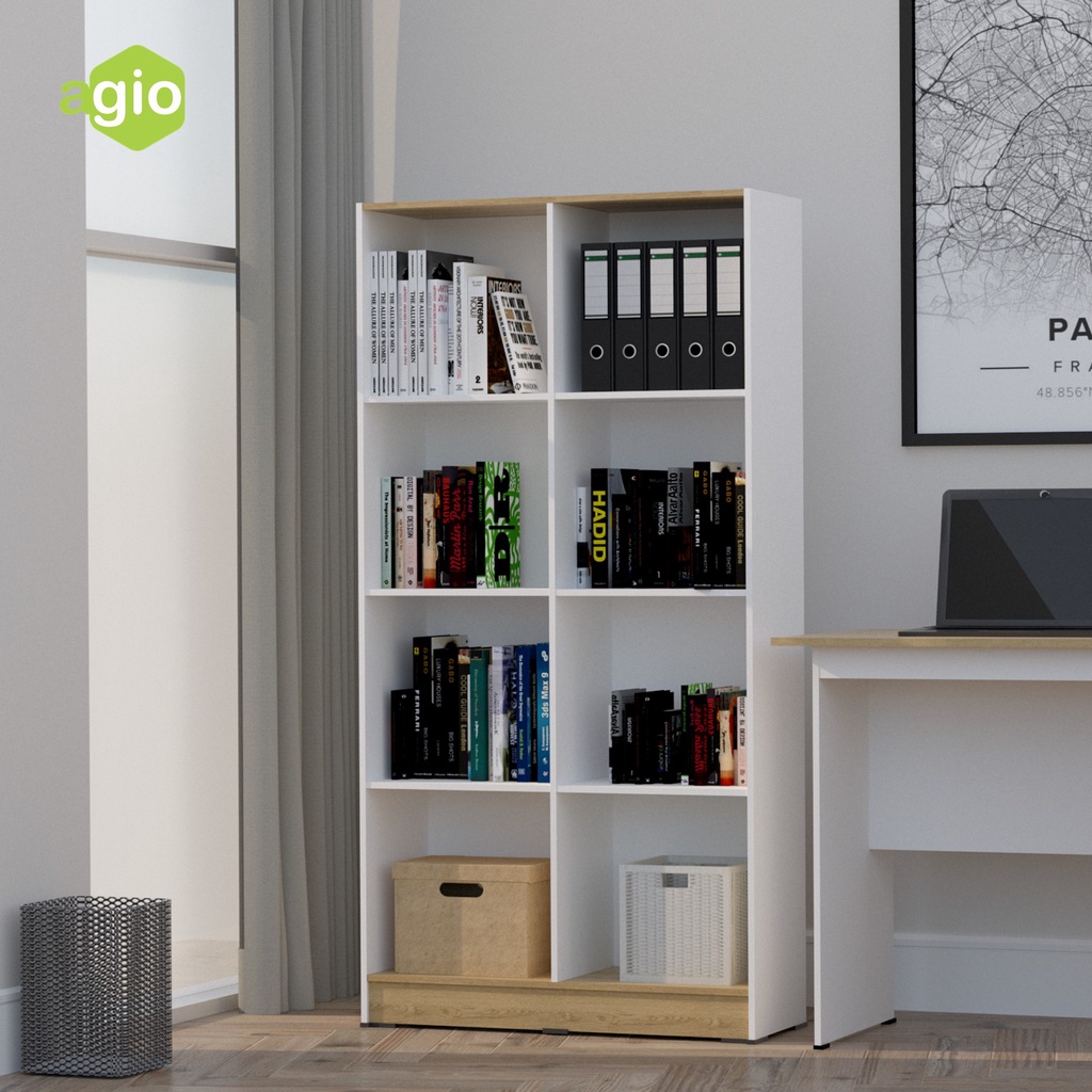 Jual Oggi - Rak Susun / Lemari Buku Dokumen / Bookcase / Agio Shiro ...