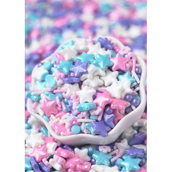 Jual sprinkle bintang/sprinkle bintang mix/sprinkle mutiara/hiasan kue ...