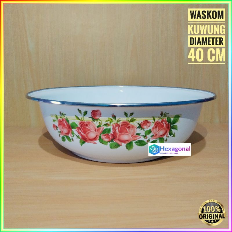 Jual Waskom / Baskom Kuwung / Waskom Enamel 37 Cm & 40 Cm | Shopee ...