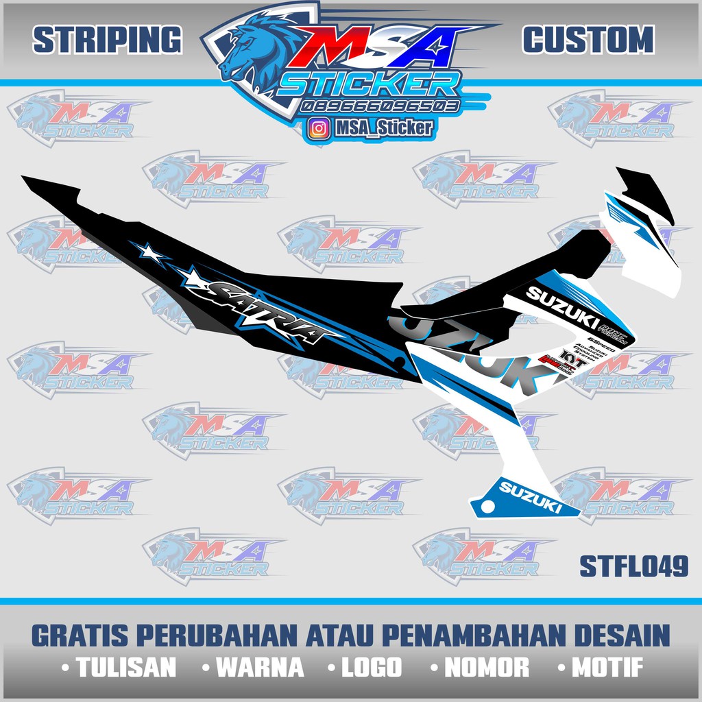 Jual STRIPING CUSTOM SUKA SUKA SATRIA F FACELIFT / STICKER VARIASI ...