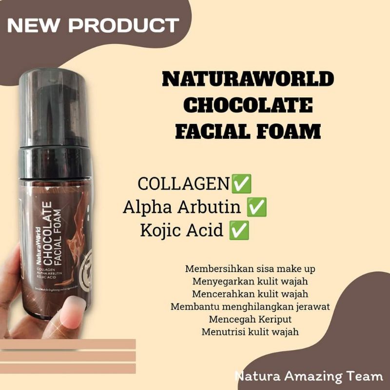 Jual NATURA BEAUTY CHOCOLATE FACIAL FOAM/NATURA BEAUTY/SABUN WAJAH ...