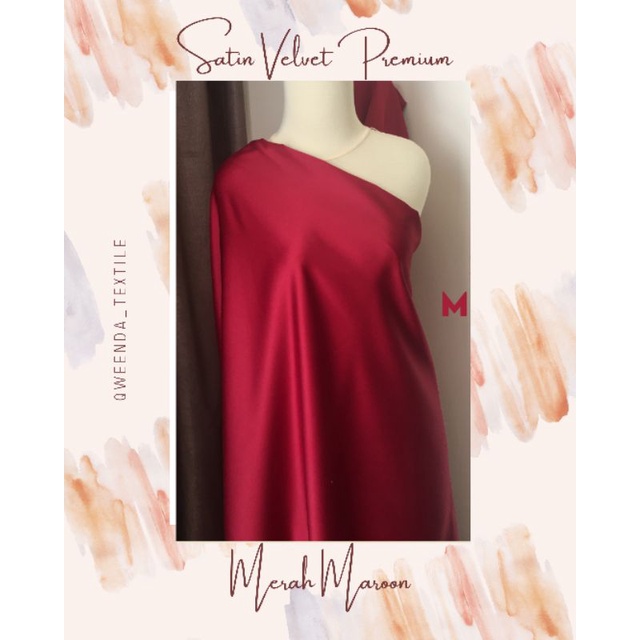 Jual Satin Velvet Premium warna Merah Marun Maroon Background Backdrop ...