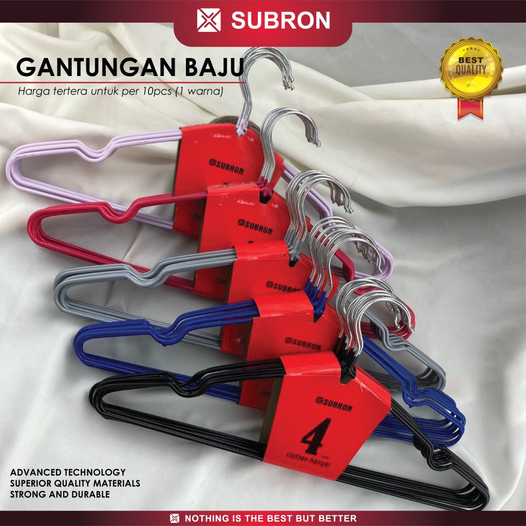 Jual SUBRON PROMO 40pcs Gantungan Baju Stainless Tebal Kawat Warna ...