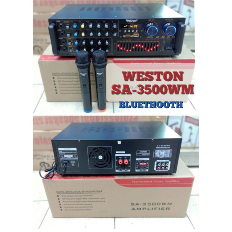 Jual AMPLIFIER KARAOKE WESTON SA 3500 BLUTOOTH FREE WIRELESS MIC | Shopee Indonesia