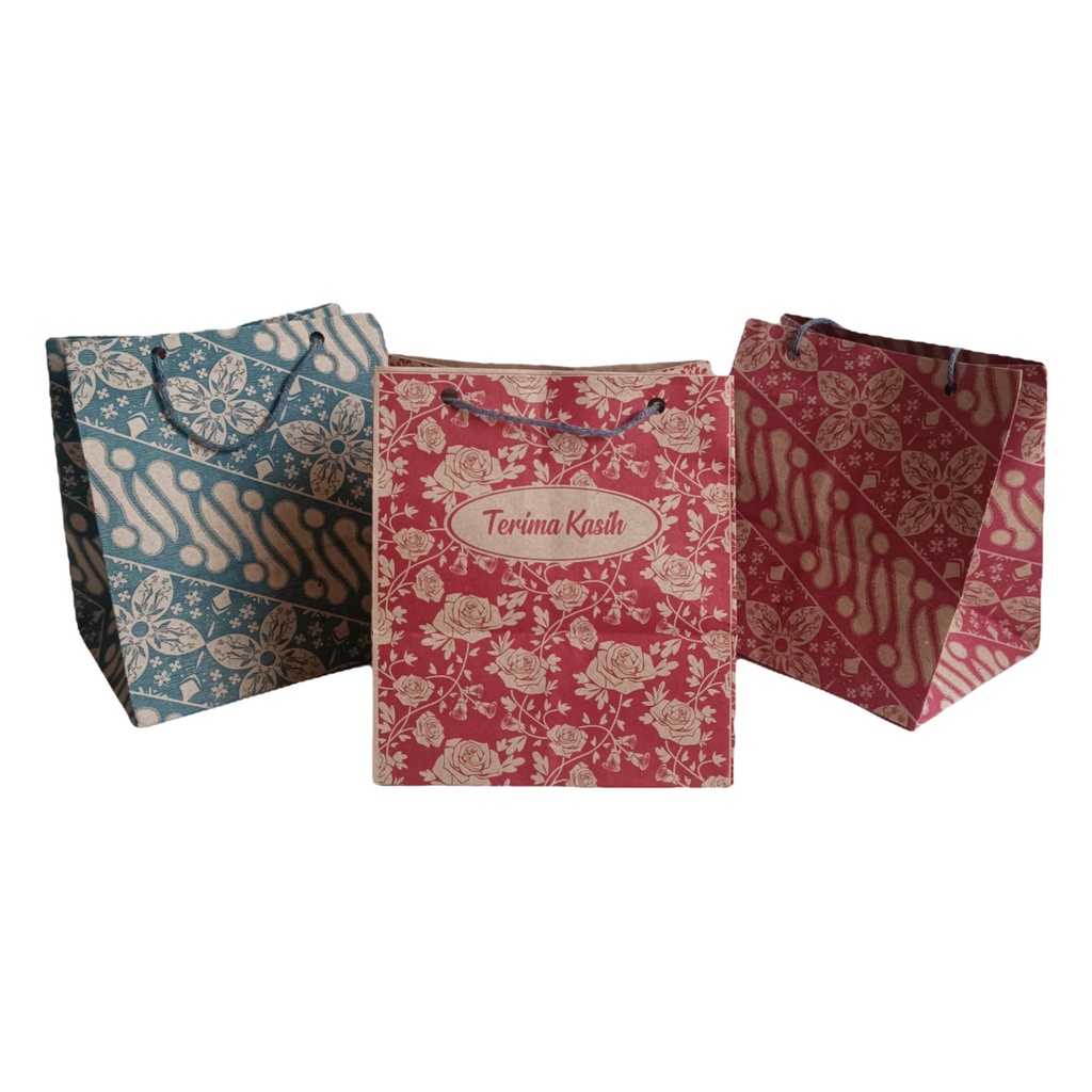 Jual Paper Bag Motif Batik Craft Uk 14x11x16 CM Donat [ECERAN] GOODIE ...