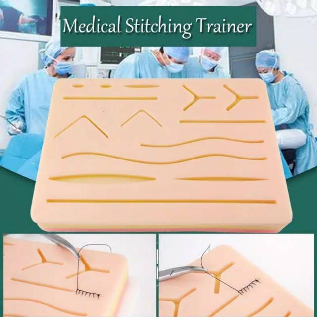Jual Model Kulit Silikon Pad Sutura Latih Jahit Luka Medis Wound Suture ...