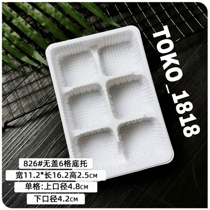 Jual TRAY SEKAT 6 MOONCAKE KUE PUDING MOCHI TRAY MIKA ISI 6 KUE ...