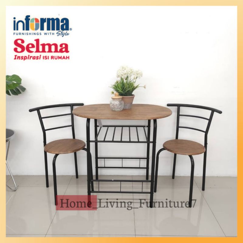 Jual Selma Meja makan set 1 meja 2 kursi hana by inForma | Shopee Indonesia