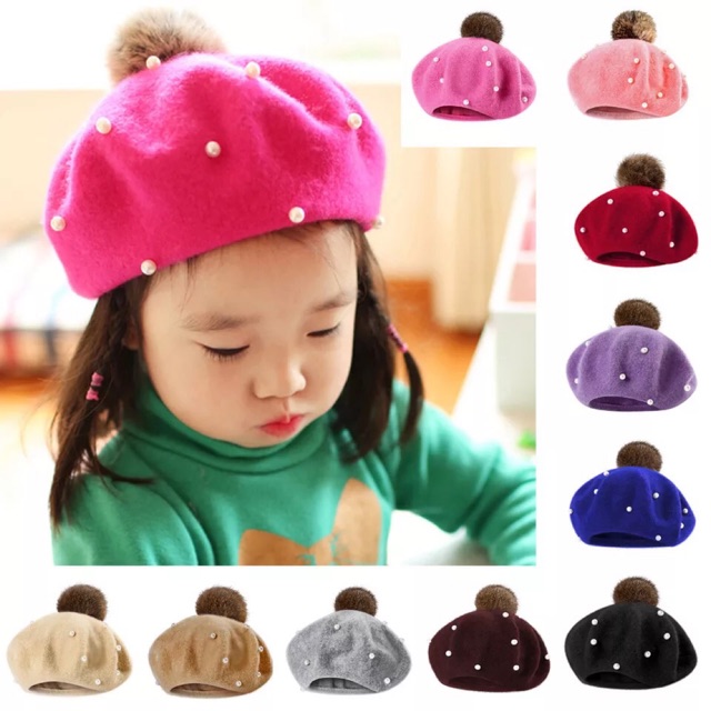 Jual PEARL BERET FOR KIDS #8401 | Shopee Indonesia