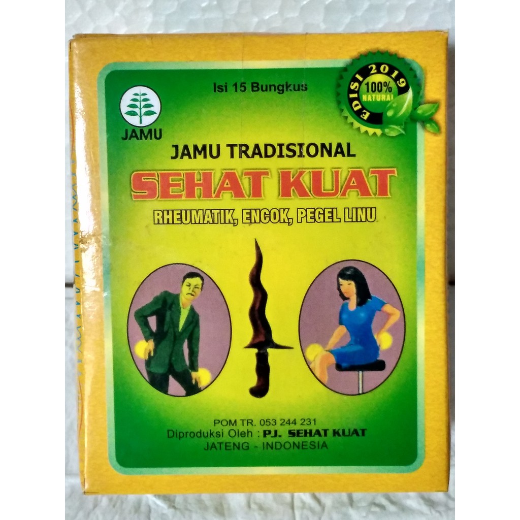 Jual SEHAT KUAT HERBAL TRADISIONAL CAP KERIS/SERBUK ASAM URAT RHEUMATIK ...