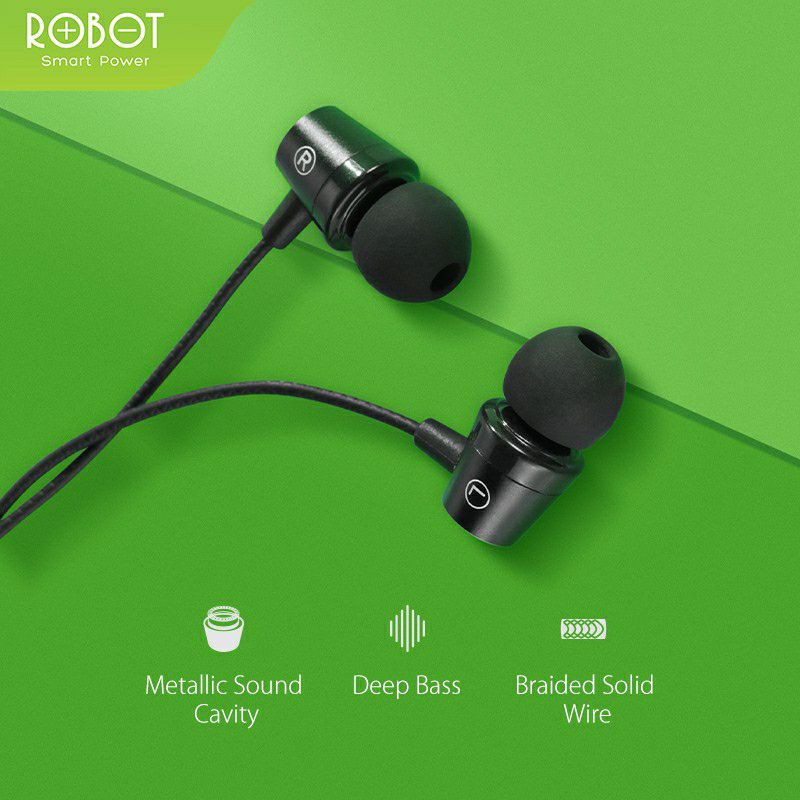 Jual Headset Robot RE101S Subwoofer Bass Metal Wired Headset | Shopee ...