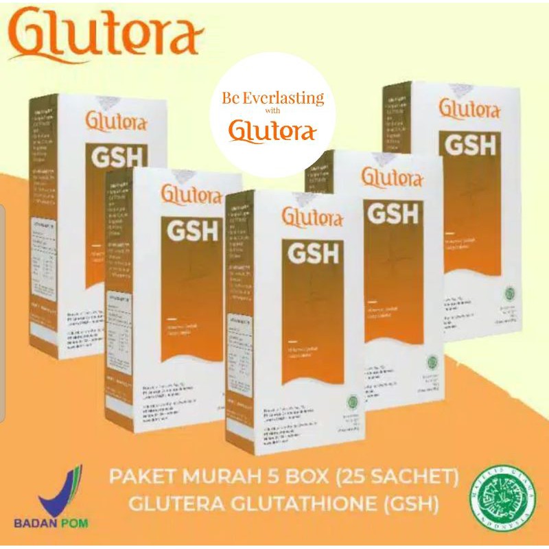 Jual PAKET GLUTERA GLUTATHIONE - 25 SACHET (5 BOX) | Shopee Indonesia
