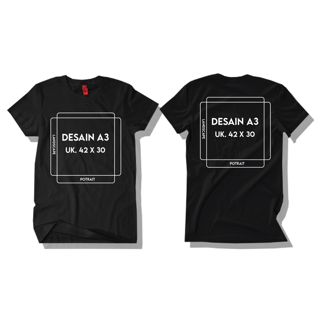 Jual SABLON KAOS 2 SISI UKURAN A3 + A3 / CUSTOMKAOS SATUAN / CETAK DTF ...