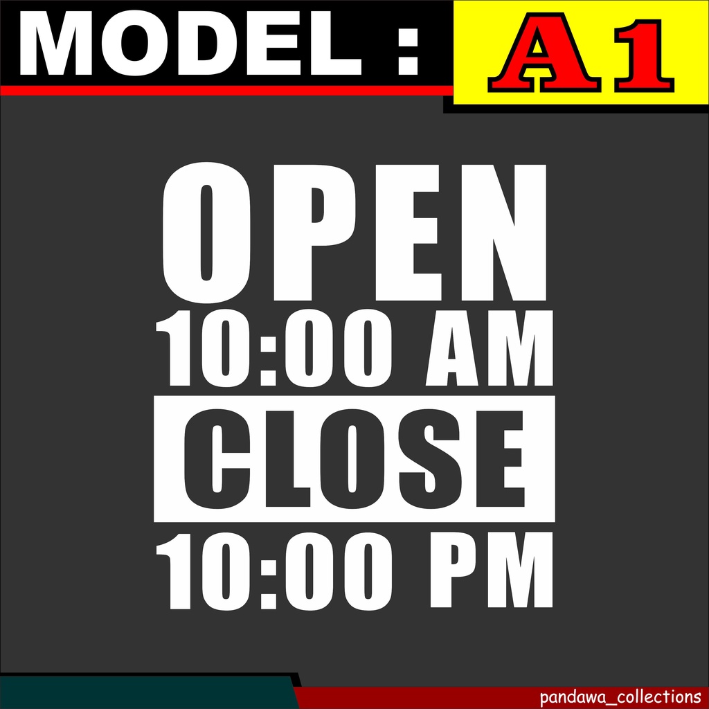 Jual Stiker Cutting Reflektive : " JAM OPERASIONAL TOKO " | Shopee ...