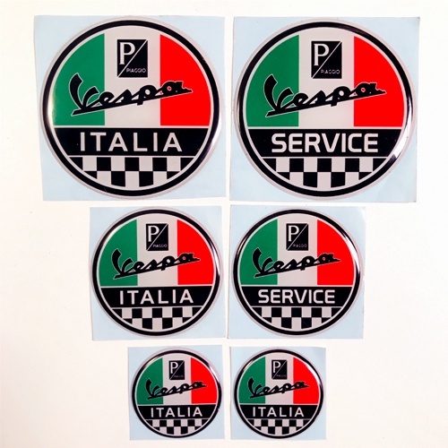 Jual Stiker VESPA ITALIA / SERVICE Bulat Timbul Lentur 3D | Shopee ...