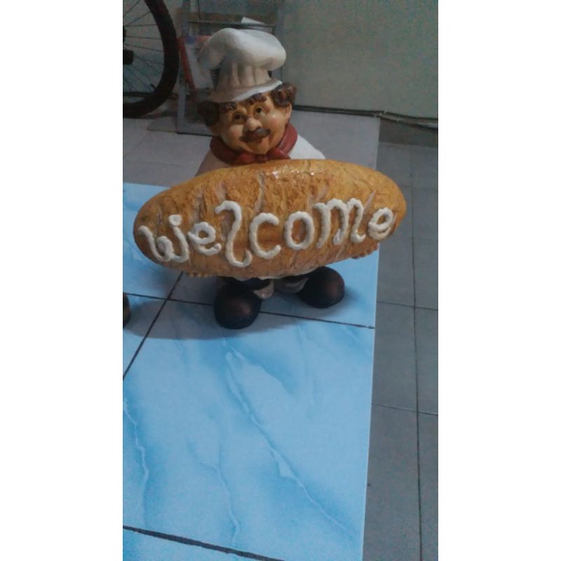 Jual Patung Chef Roti Welcome | Shopee Indonesia