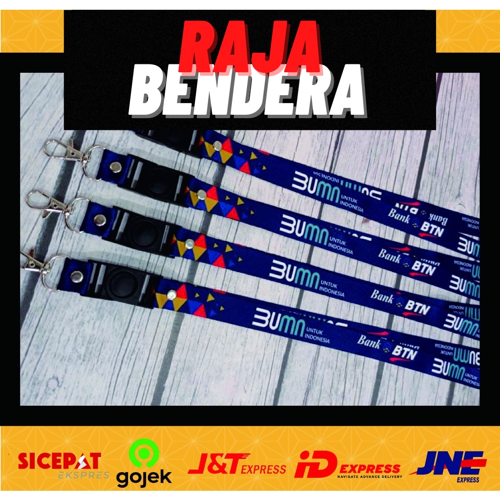Jual Lanyard BUMN Bank BTN Biru / Lanyard BTN / BUMN Untuk Indonesia ...