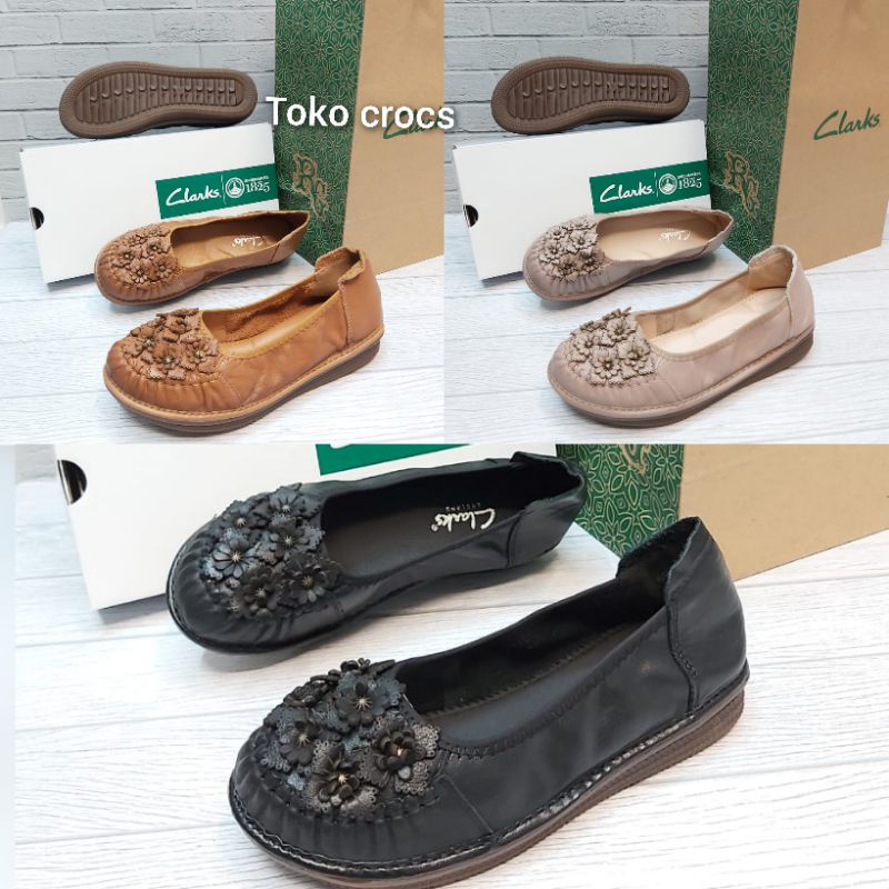 Jual Clarks Flat Rg2085 / sepatu wanita Clarks Flat | Shopee Indonesia