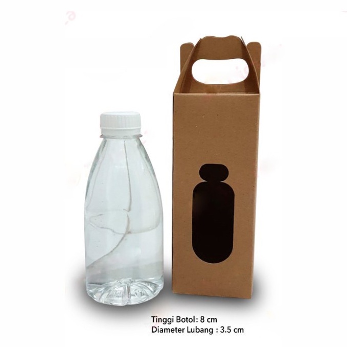 Jual (10 Pcs) Kotak Kemasan Box Dus Botol Kale 350ml Kardus Kraft ...