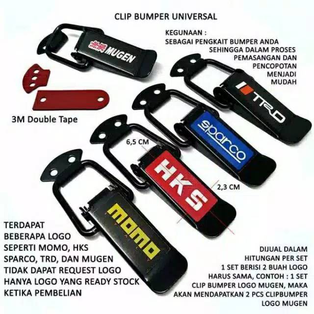 Jual SEPASANG Klip Bumper Mobil Universal size kecil | Shopee Indonesia