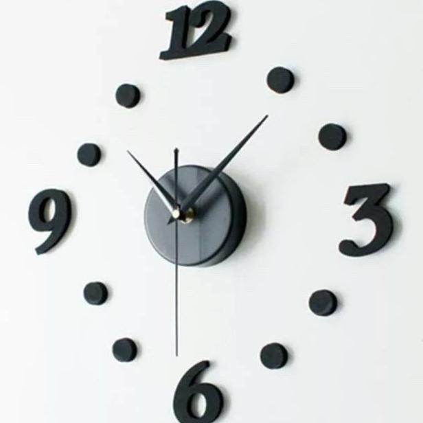 Jual Jam Dinding Tempel Besar Diy Analog 3D Giant Modern Clock | Shopee ...