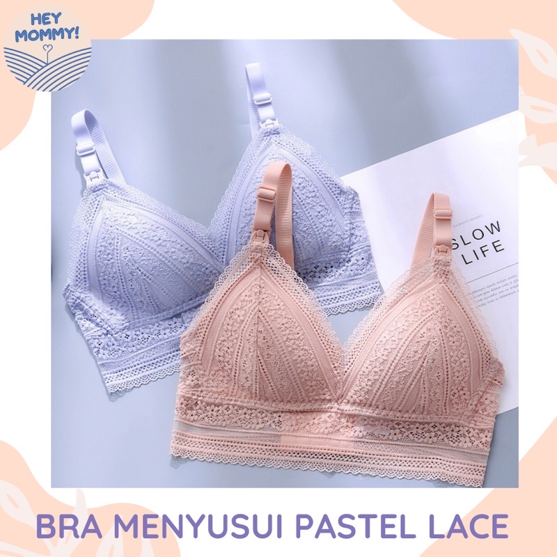 Jual HEYMOMMY.ID - Bra Menyusui Pastel Lace ••| Bh menyusui bh menyusui ...