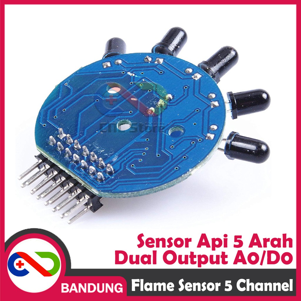 Jual INFRARED IR FLAME SENSOR API 5 ARAH FIRE SENSOR MODULE 5 CHANNEL ...