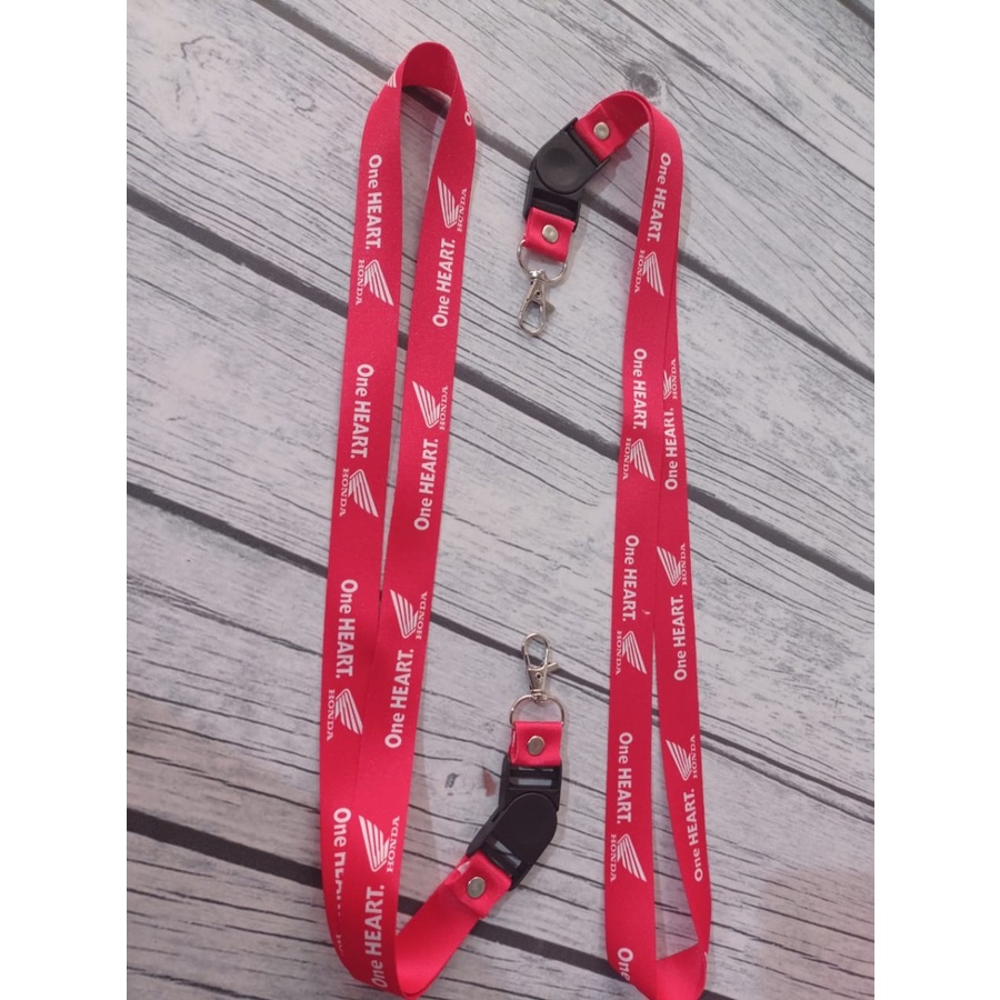 Jual Lanyard Custom Honda One Heart Merah / Lanyard Honda Full Desain ...