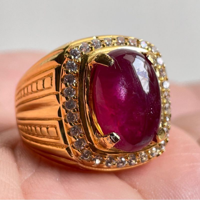 Jual cincin batu permata ruby natural pigeon blood | Shopee Indonesia