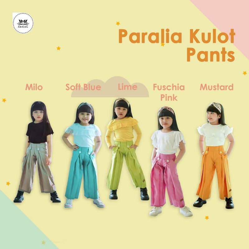 Jual [COD]kulot anak |Paralia kulot pants| kulot anak 2-12th | Shopee ...