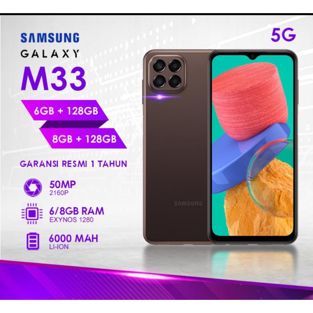 Jual Samsung Galaxy M33 5G 8GB+128GB Garansi Resmi Samsung 1 Tahun | Shopee Indonesia