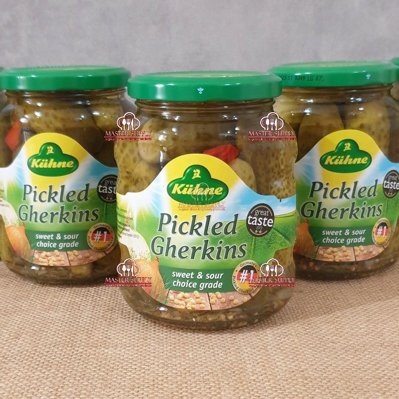 Jual KUHNE PICKLED GHERKINS 330 GR / KETIMUN ACAR ASAM MANIS / TIMUN ...