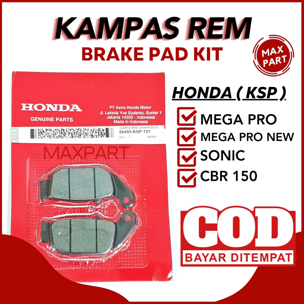 Jual DISPAD KAMPAS REM CAKRAM BELAKANG KSP HONDA SUPRA MEGAPRO NEW Mono ...