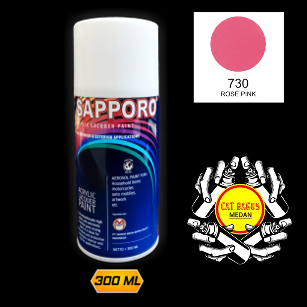 Jual SAPPORO 730 ROSE PINK CAT SEMPROT 300 ML CAT MOTOR AEROSOL PYLOX ...