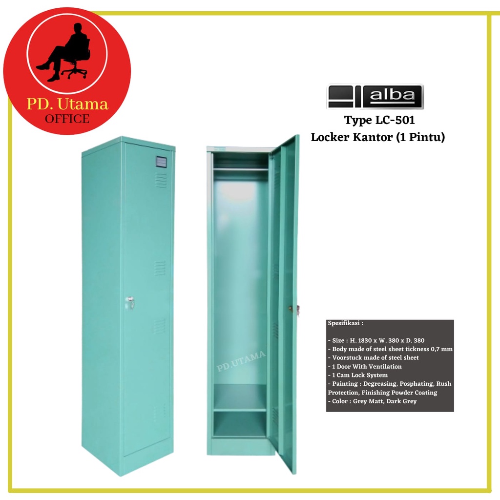 Jual Locker ALBA LC-501 1 Pintu Locker Kantor/Lemari Loker Besi ...