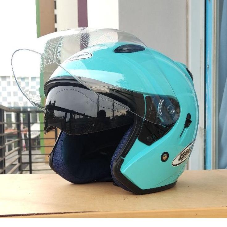 Jual Helm Motor Half Face Double Visor GMT/Helm Centro /Helm SNI/Helm ...