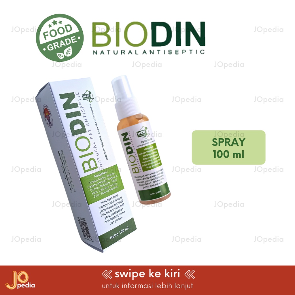 Jual BIODIN SPRAY Obat Jamur Scabies Demodex Luka Kucing Anjing Kelinci ...