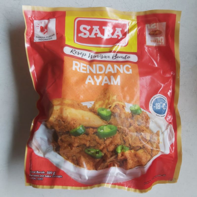 Jual Rendang Ayam Saba Lauk Matang Beku | Shopee Indonesia