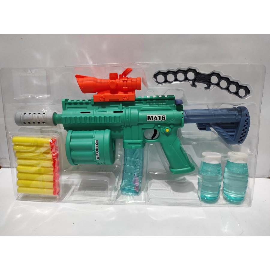 Jual MAINAN PISTOL M416 3IN1 NERF BUBBLE | Shopee Indonesia