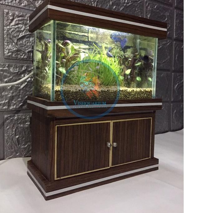 Jual Gratis Ongkir!! KODE-288 Aquarium mini full set + kabinet ...