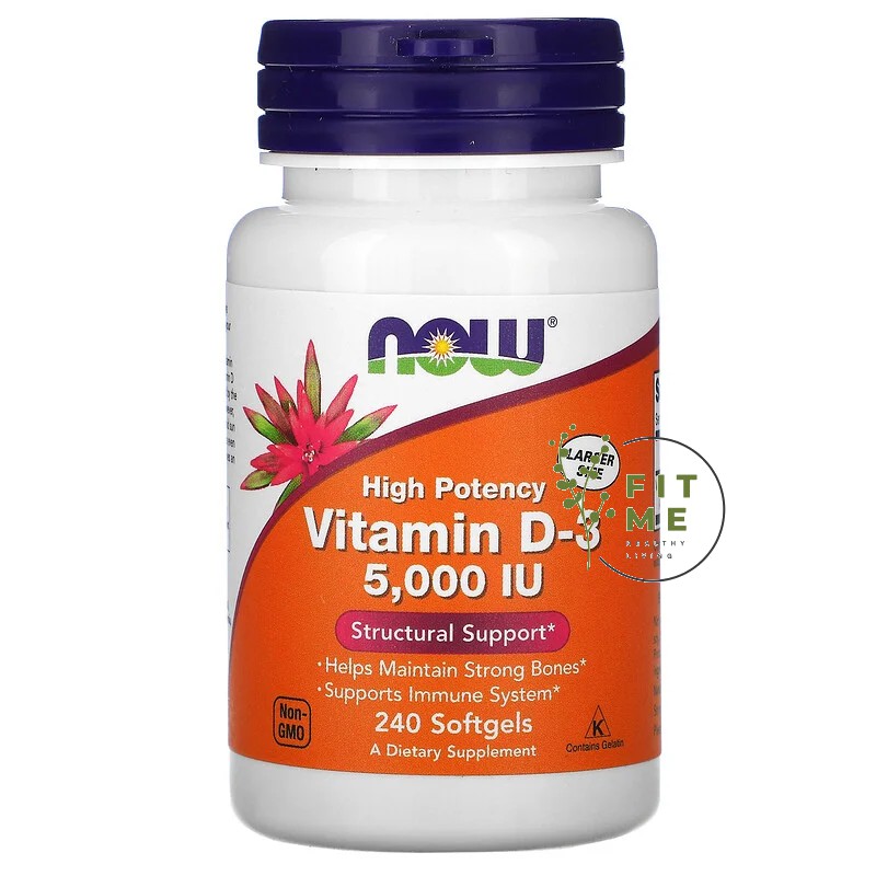 Jual NOW FOODS HIGH POTENCY VITAMIN D3 125 MCG 5000 IU 240 SOFTGELS | Shopee Indonesia