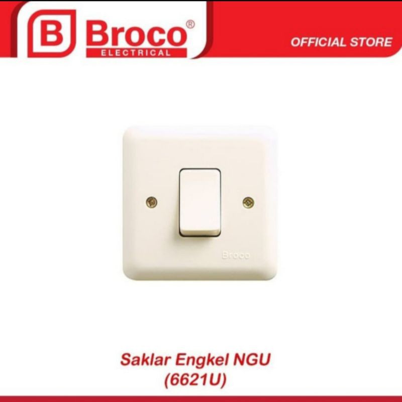 Jual BROCO IB SAKLAR ENGKEL TANAM CREAM NEW GEE 6621U SINGLE SWITCH- TUNGGAL | Shopee Indonesia