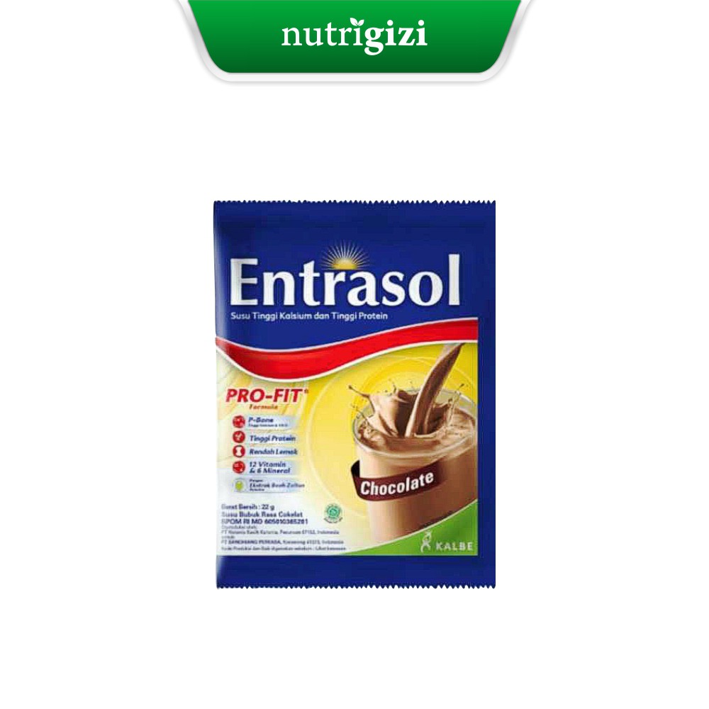 Jual Nutrigizi | Kalbe Entrasol Sachet 20 gram Susu Tinggi Kalsium ...