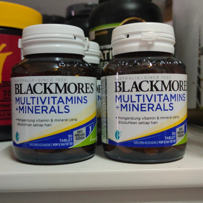 Jual NEW Blackmores Multivitamin + Minerals 30 Tablet Tabs multi vitamin c - 120 Kapsul | Shopee ...