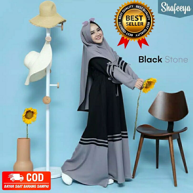 Jual Gamis Set Muslim Fashion Remaja Gamis Lebaran Baju set Wanita Shafeeya | Shopee Indonesia