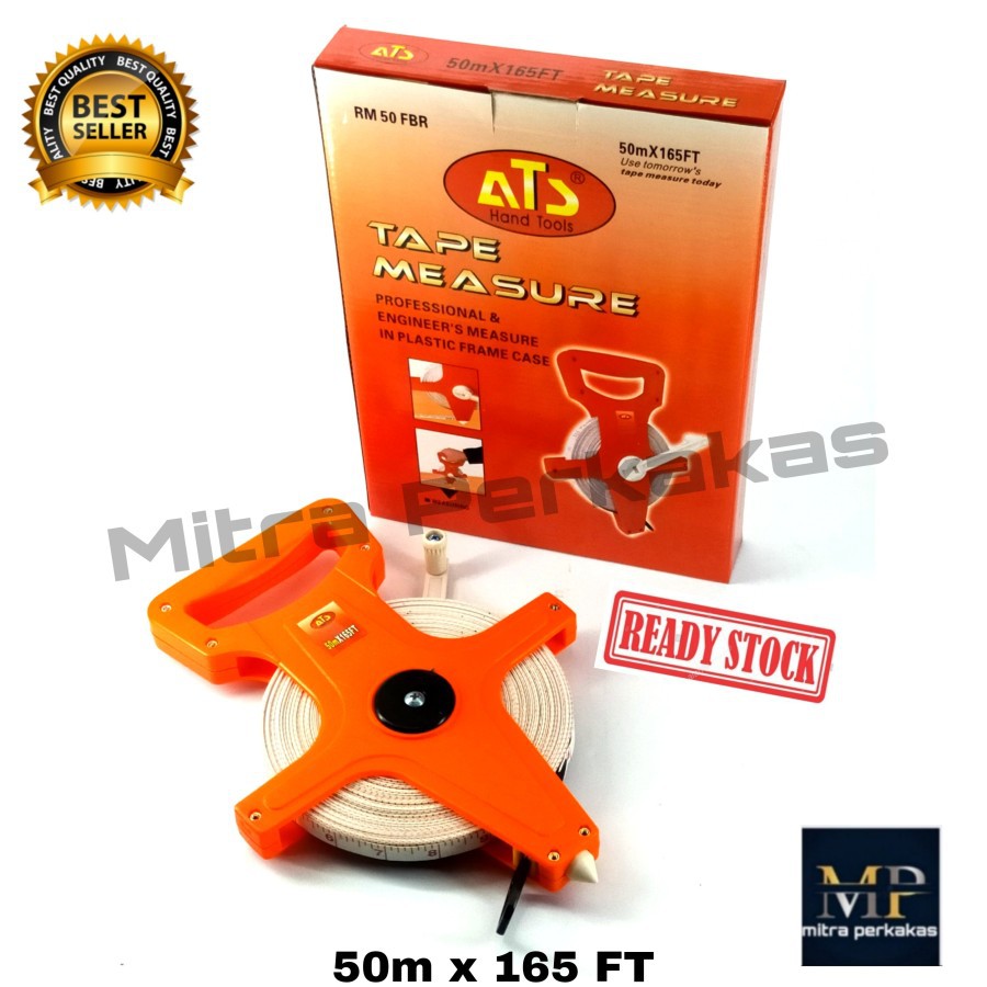 Jual METERAN TANAH 50 METER ATS / METERAN KAIN GULUNG 50M / METERAN TANCAP | Shopee Indonesia