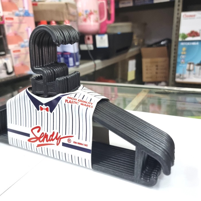 Jual Hanger Gantungan Baju Anak Sendy Hitam Lebar 30cm isi 12pcs ...